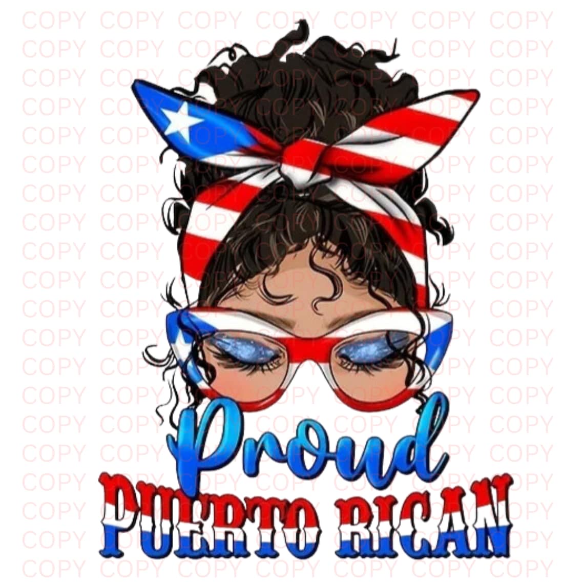 Messy Bun Proud Puerto Rican | Chola | Mexican PNG, Cute Images | Proud ...