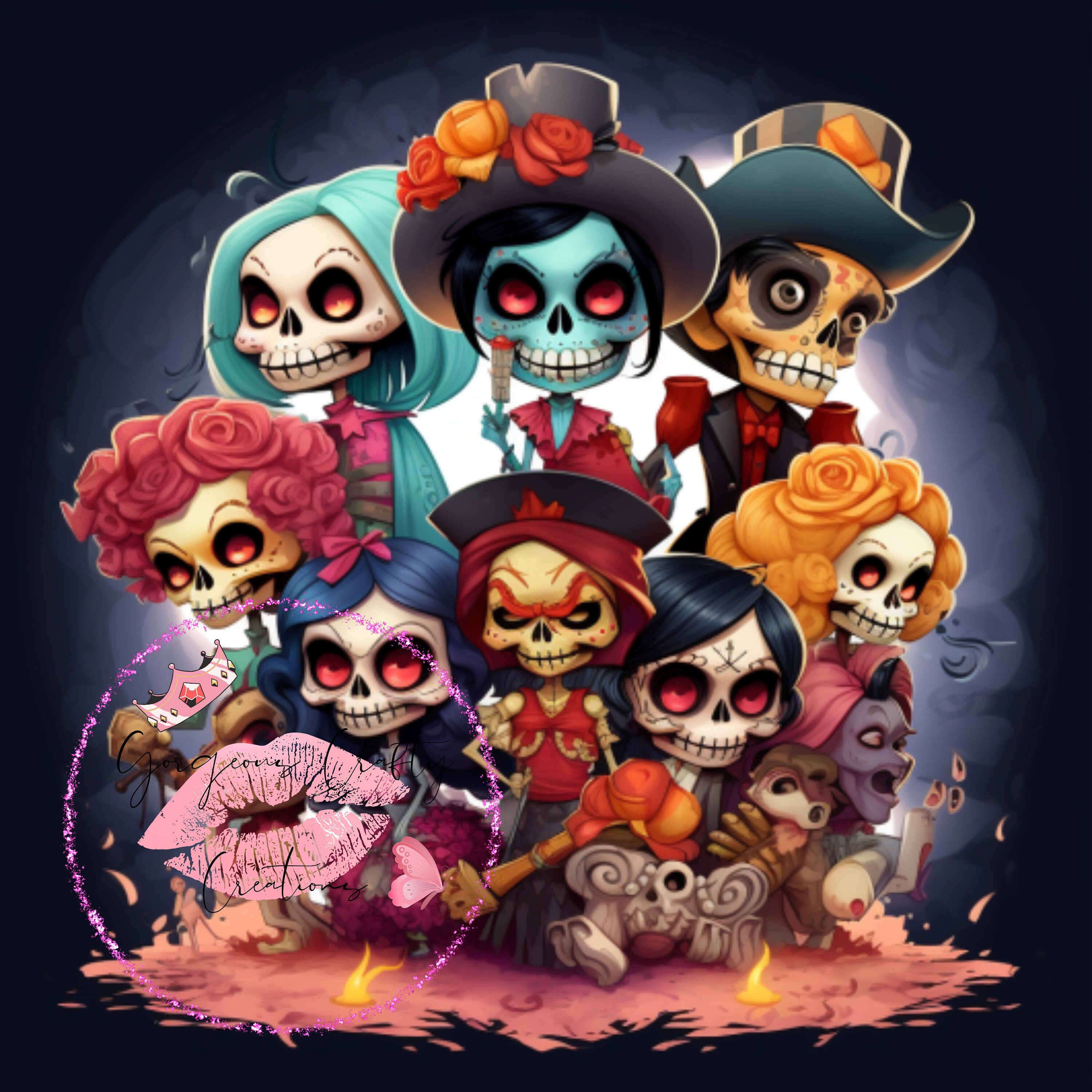 Evil Family Portrait Bundle| Mexican Sublimation Image Design and DTF ...