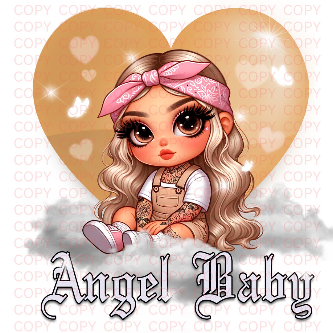 ANGEL BABY Chola Chicana Designs PNG Sublimation Mexican T-shirt ...