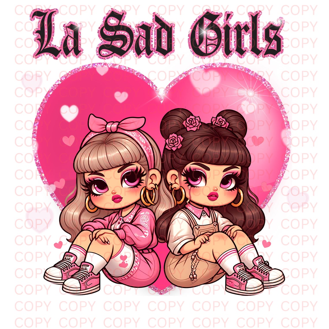 LA SAD Girls | Chola Chicana Designs | PNG Sublimation | Mexican T ...