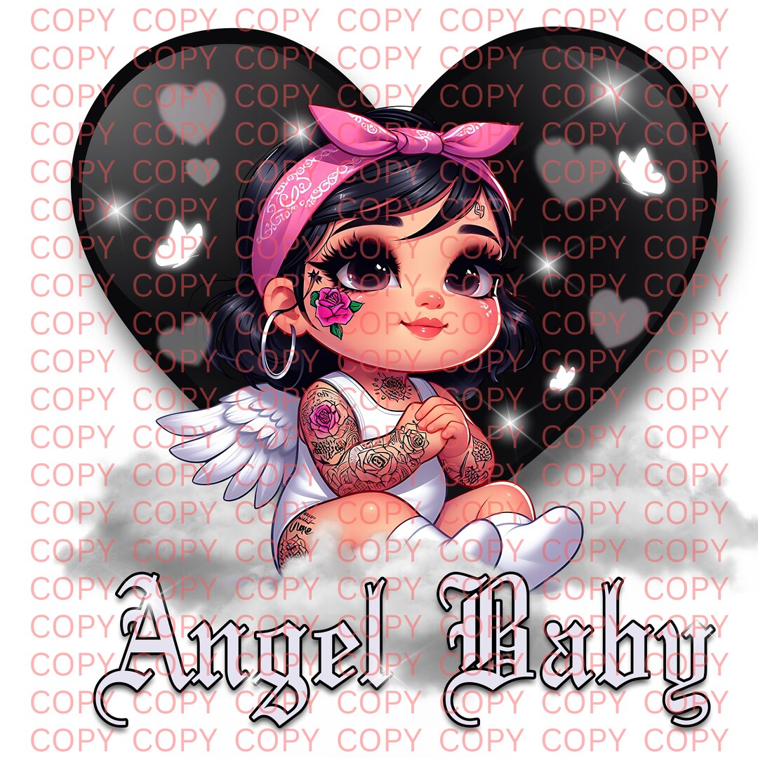 ANGEL BABY | Chola Chicana Designs | PNG Sublimation | Mexican T-shirt ...