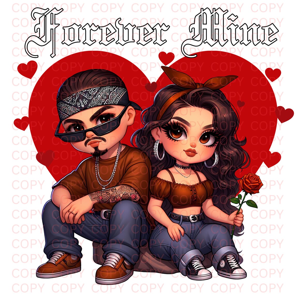 FOREVER MINE | Chola Chicana Designs | PNG Sublimation | Mexican T ...