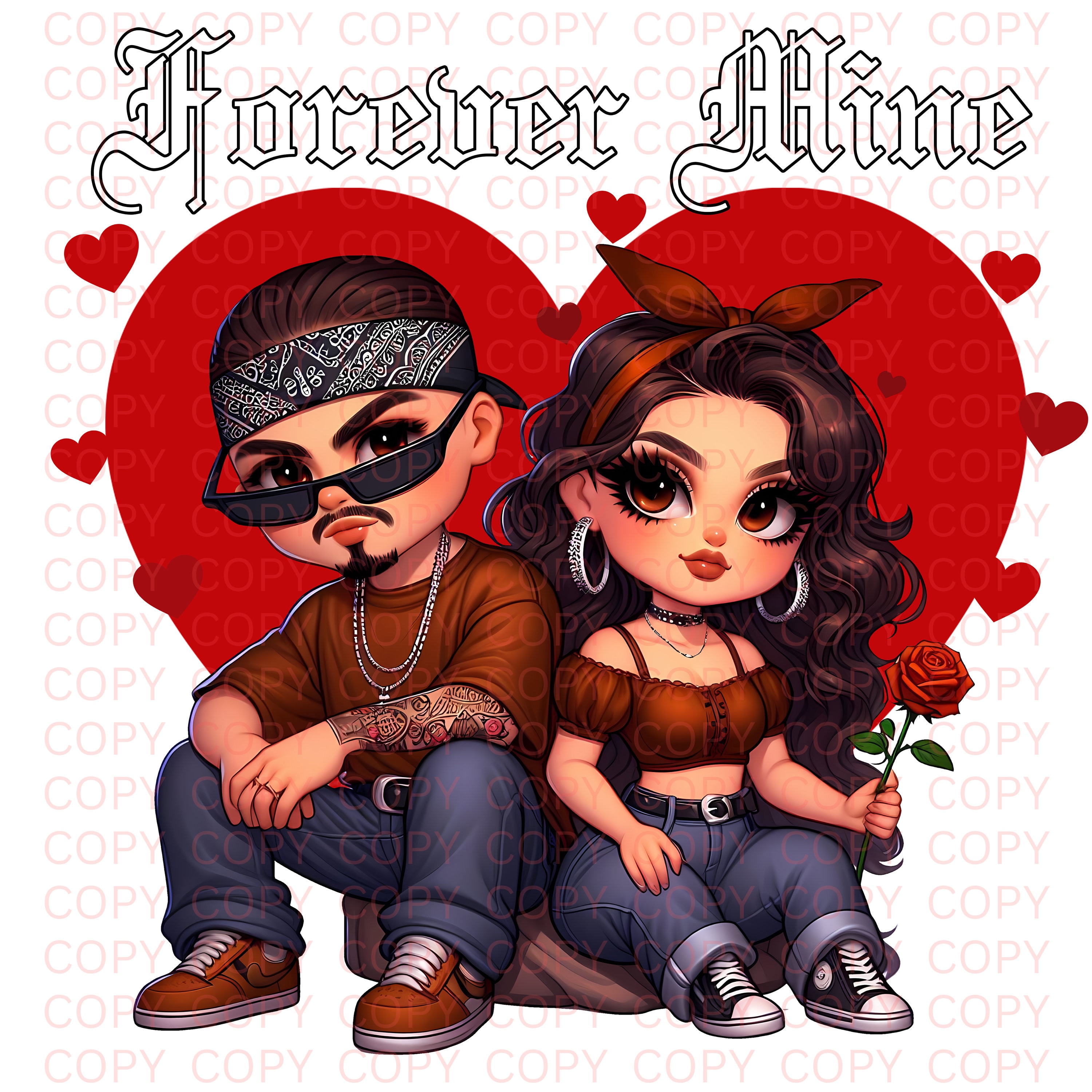 FOREVER MINE | Chola Chicana Designs | PNG Sublimation | Mexican T ...