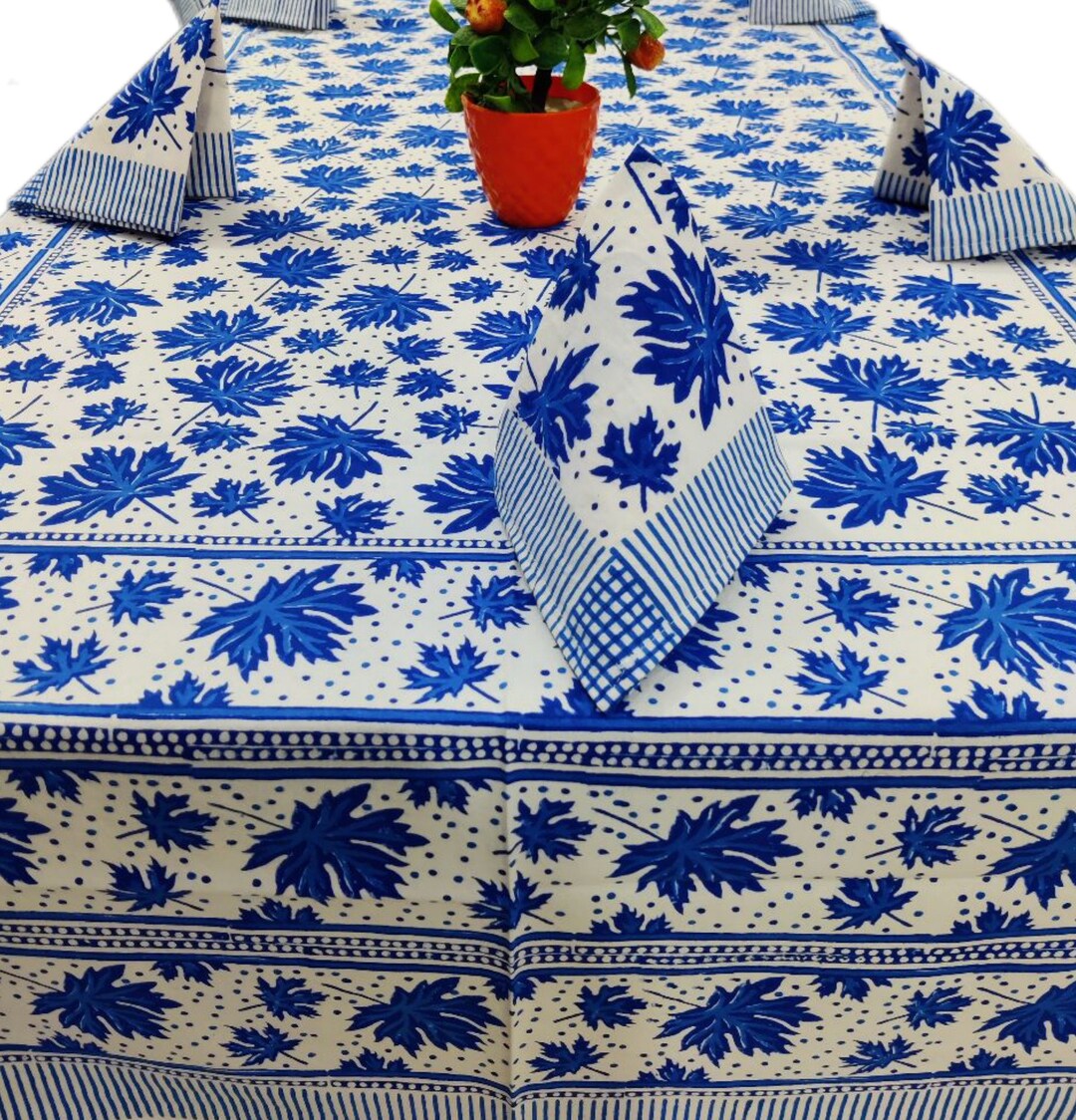 Hand Block Printed Beautiful Cotton Table Cloth 6 Seater - Etsy