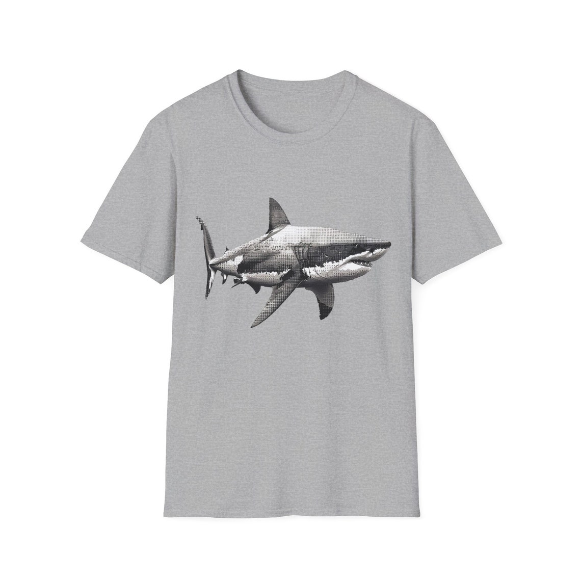 ASCII Art Shark T-shirt: Unisex Marine Life Tee - Etsy