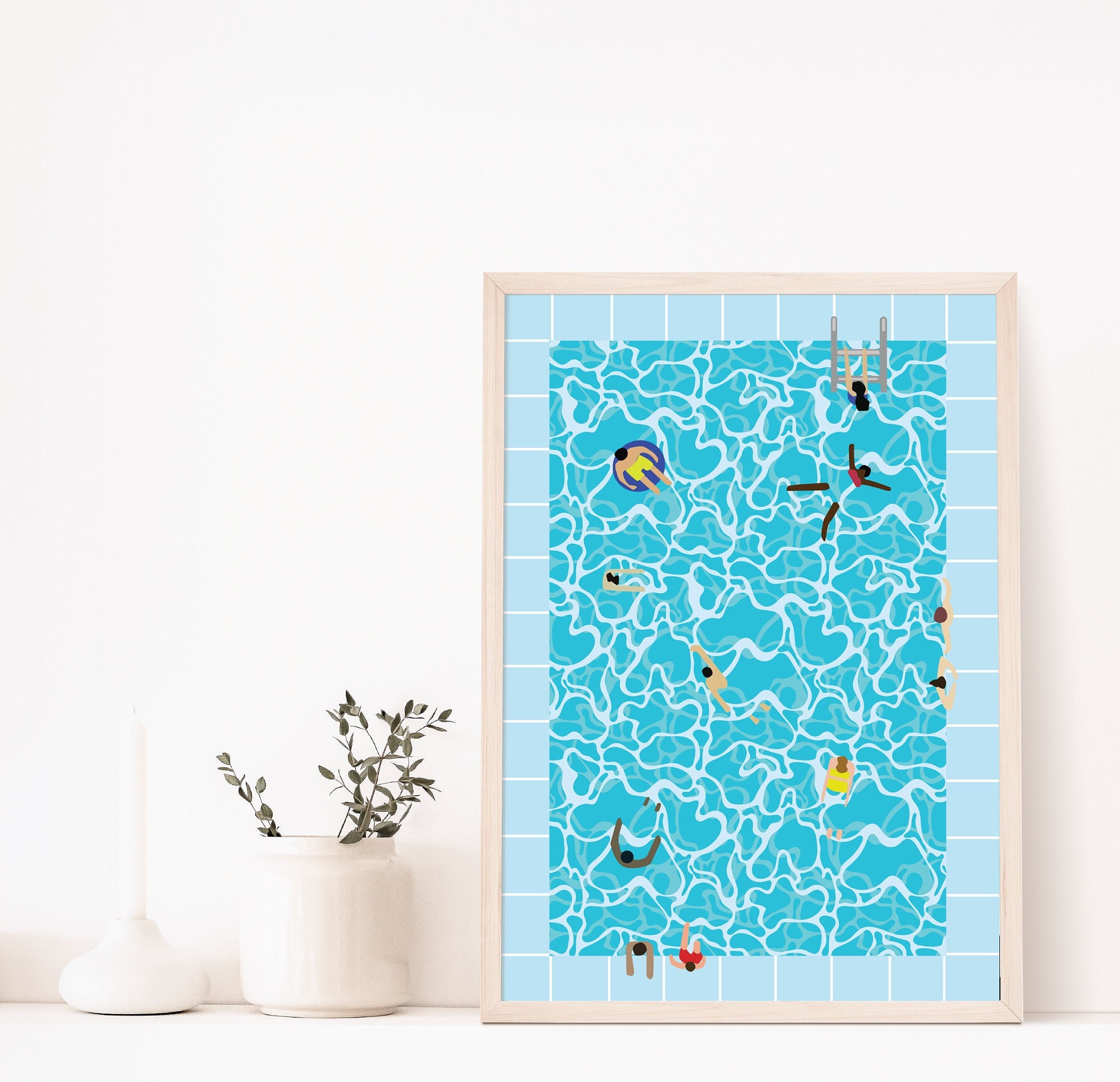 Pool Print, Wall Art, Graphic Print, DIGITAL DOWNLOAD - Etsy