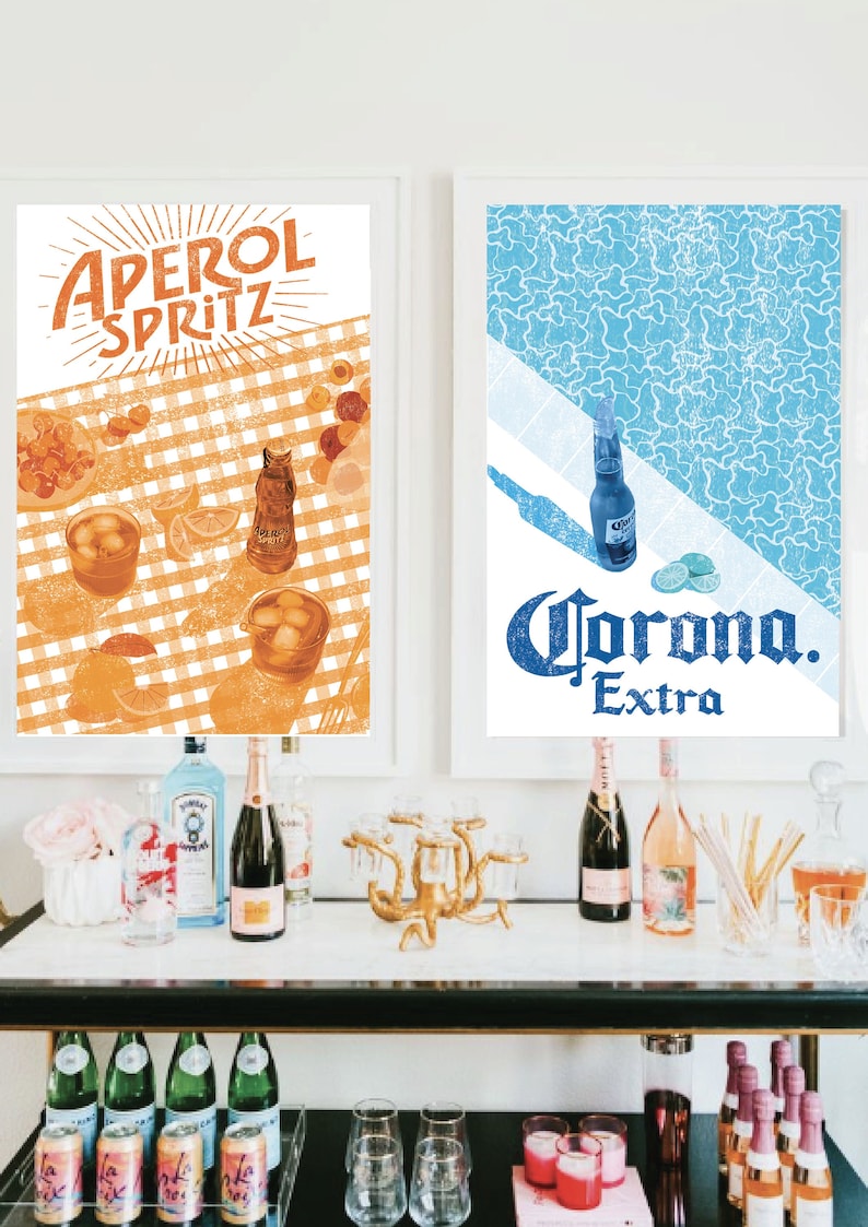 Alcohol Print, Corona Extra Bar Cart Print, Wall Art, DIGITAL DOWNLOAD ...