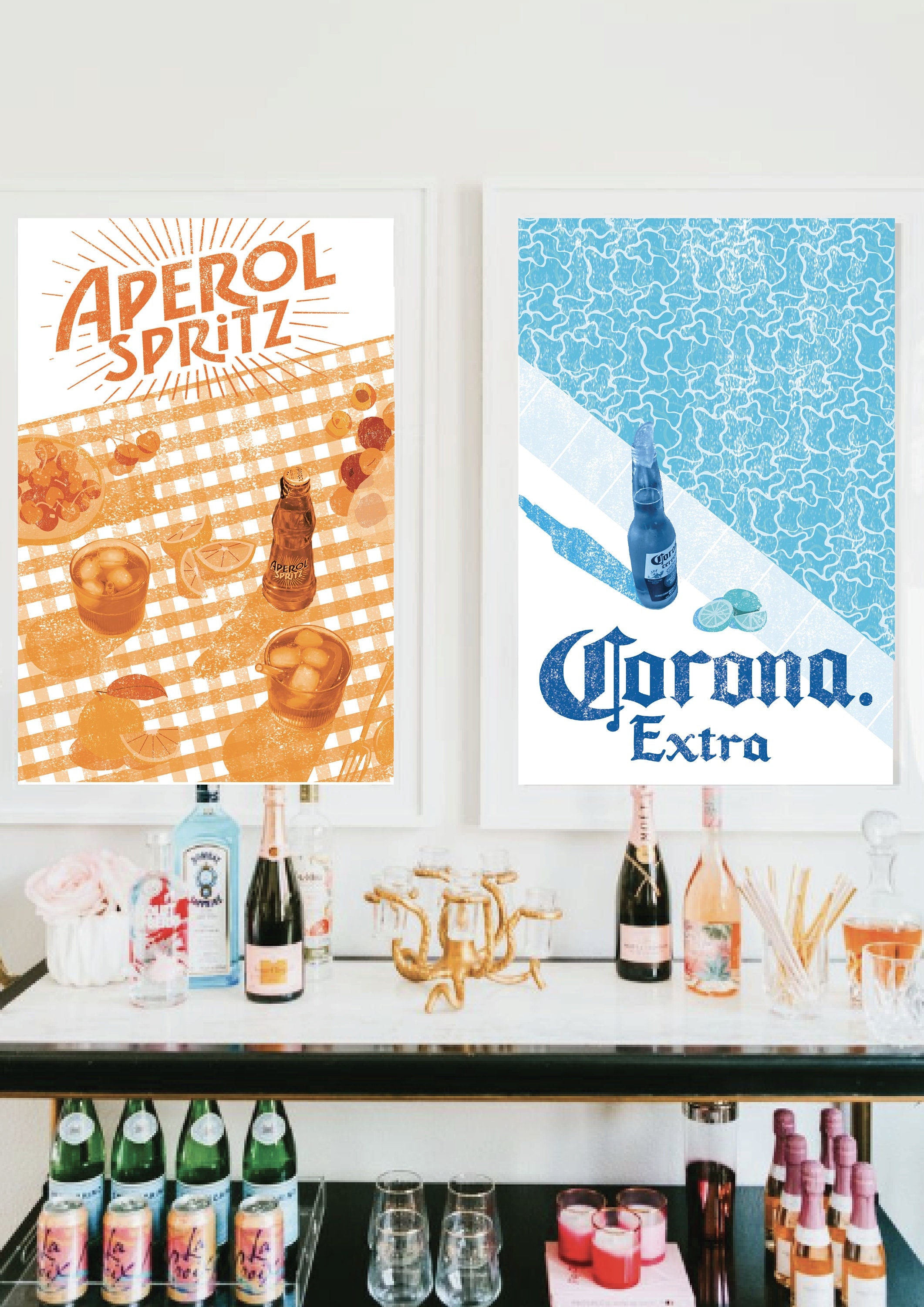 Alcohol Print, Corona Extra Bar Cart Print, Wall Art, DIGITAL DOWNLOAD ...