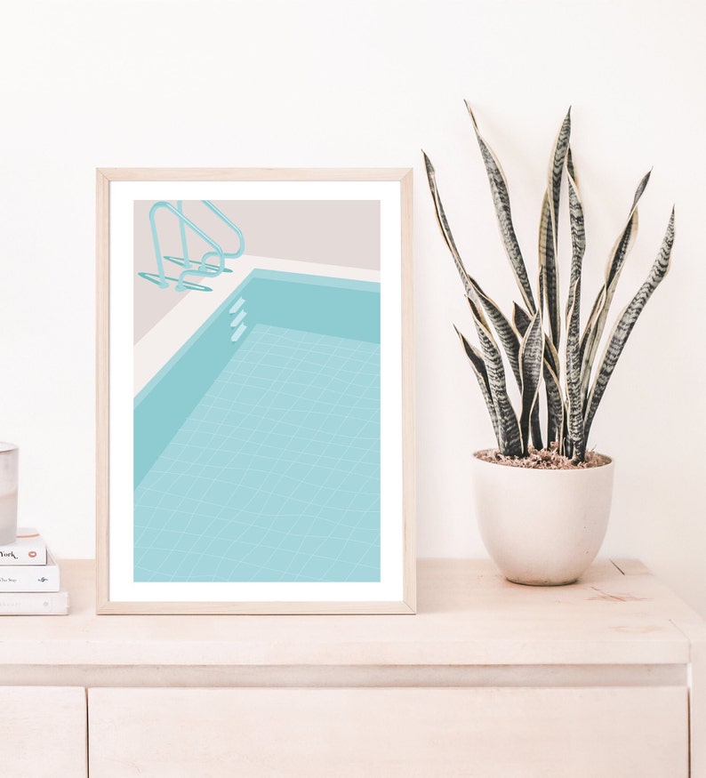 Pool Print, Set of 3, Wall Art, Graphic Print, DIGITAL DOWNLOAD - Etsy