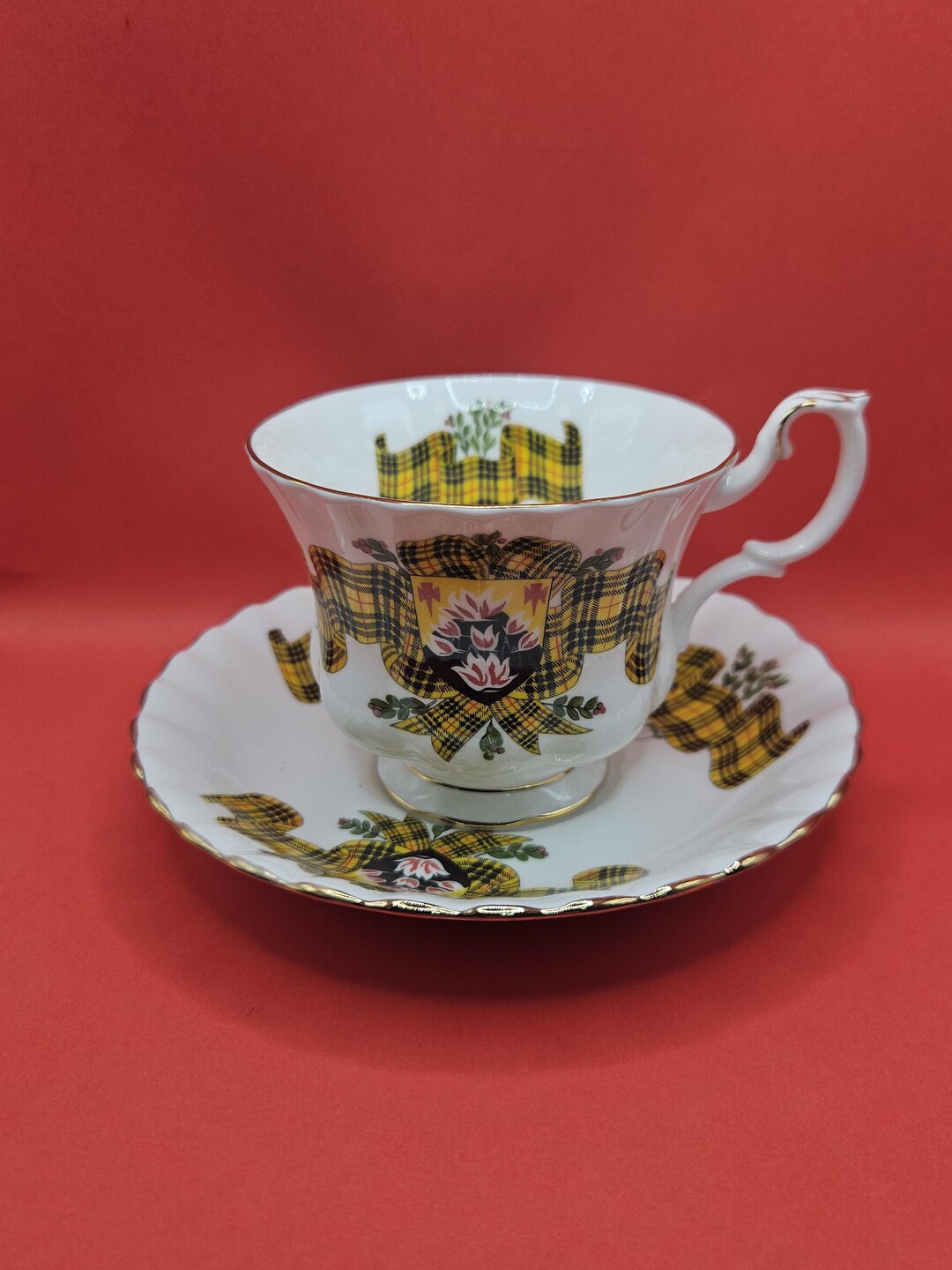 Royal Albert Lorne Tartan Thistle Teacup and Saucer /bone China England ...
