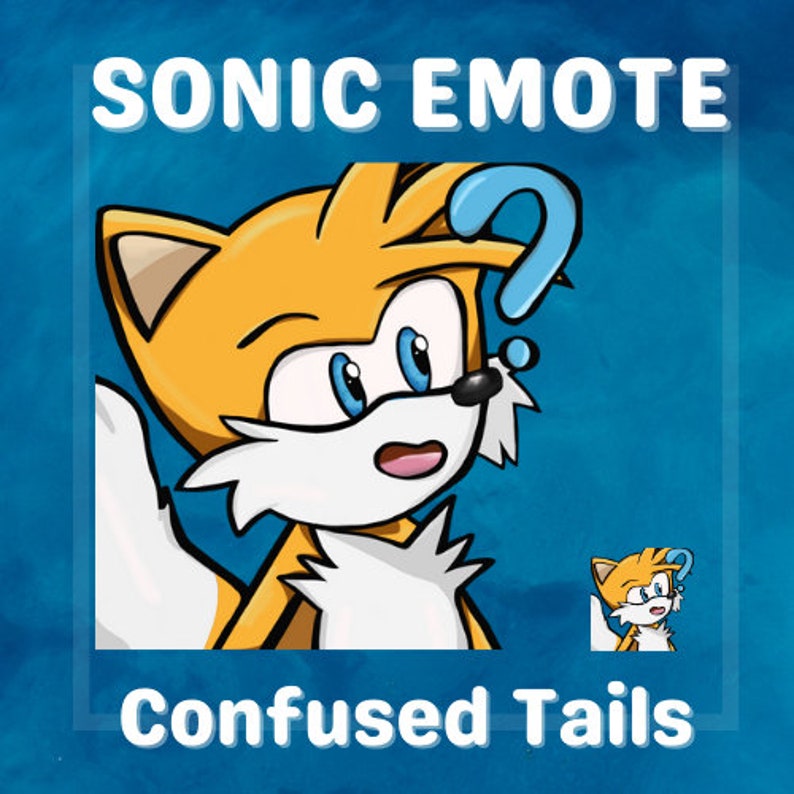 Sonic Confused Tails Twitch Emote - Etsy