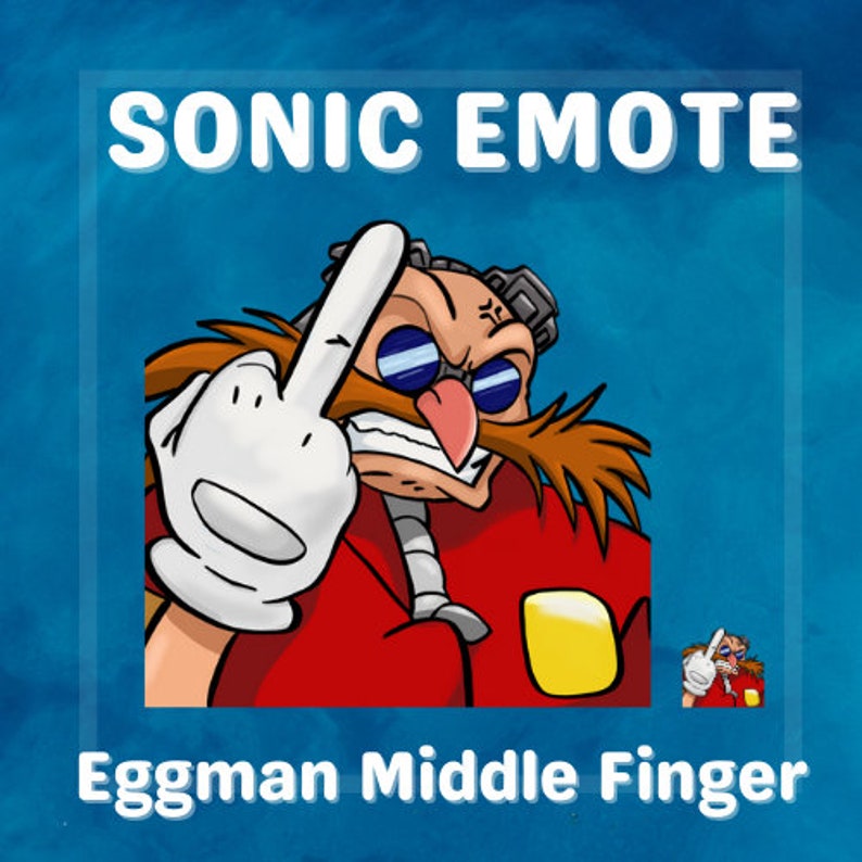 Sonic Eggman Middle Finger Twitch Emote - Etsy