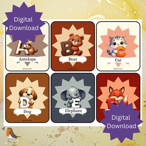 English Preschool Flashcards | Alphabet With Animals | Daycare ...