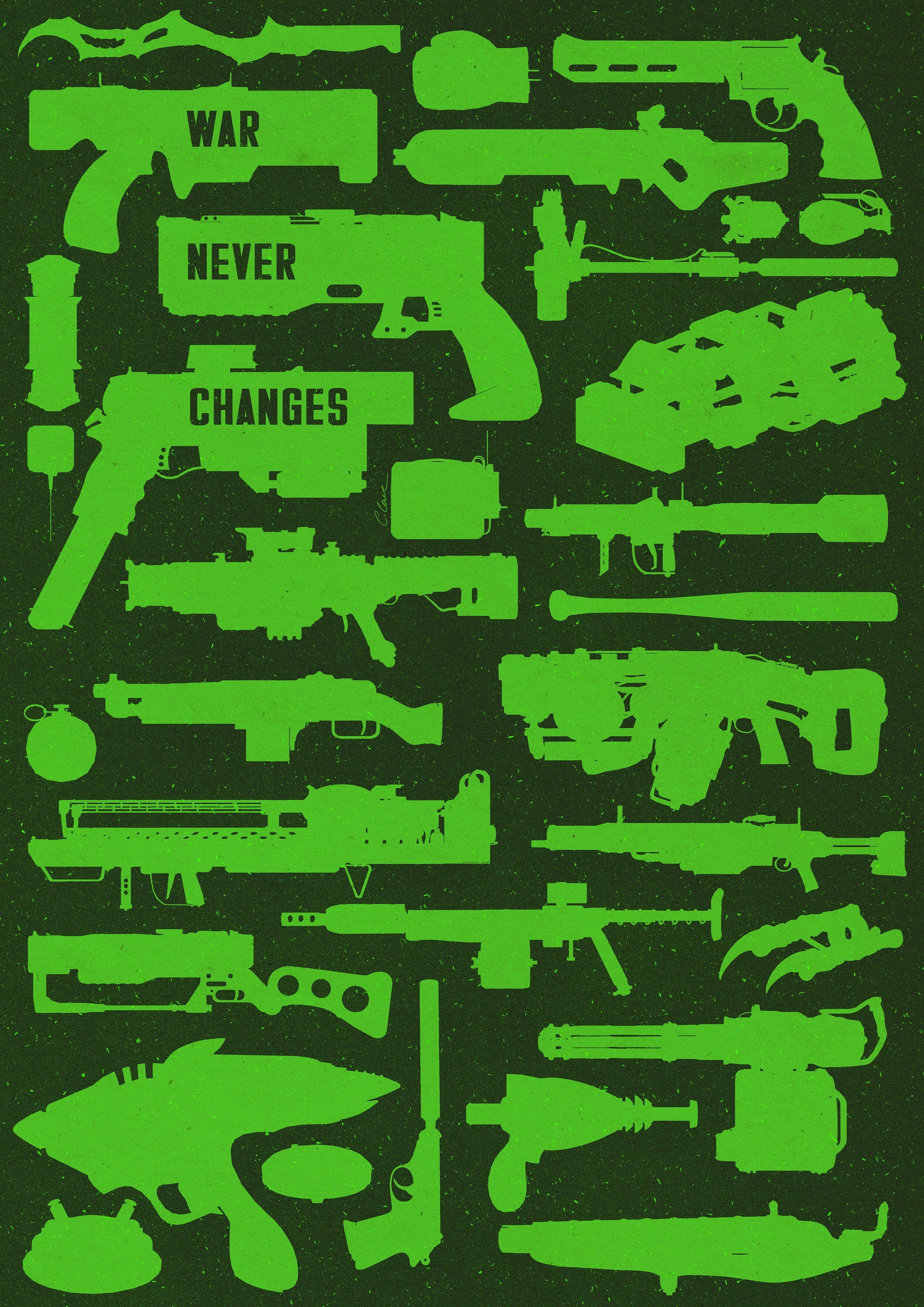 Fallout Weapons A3 Poster Digital Download - Etsy