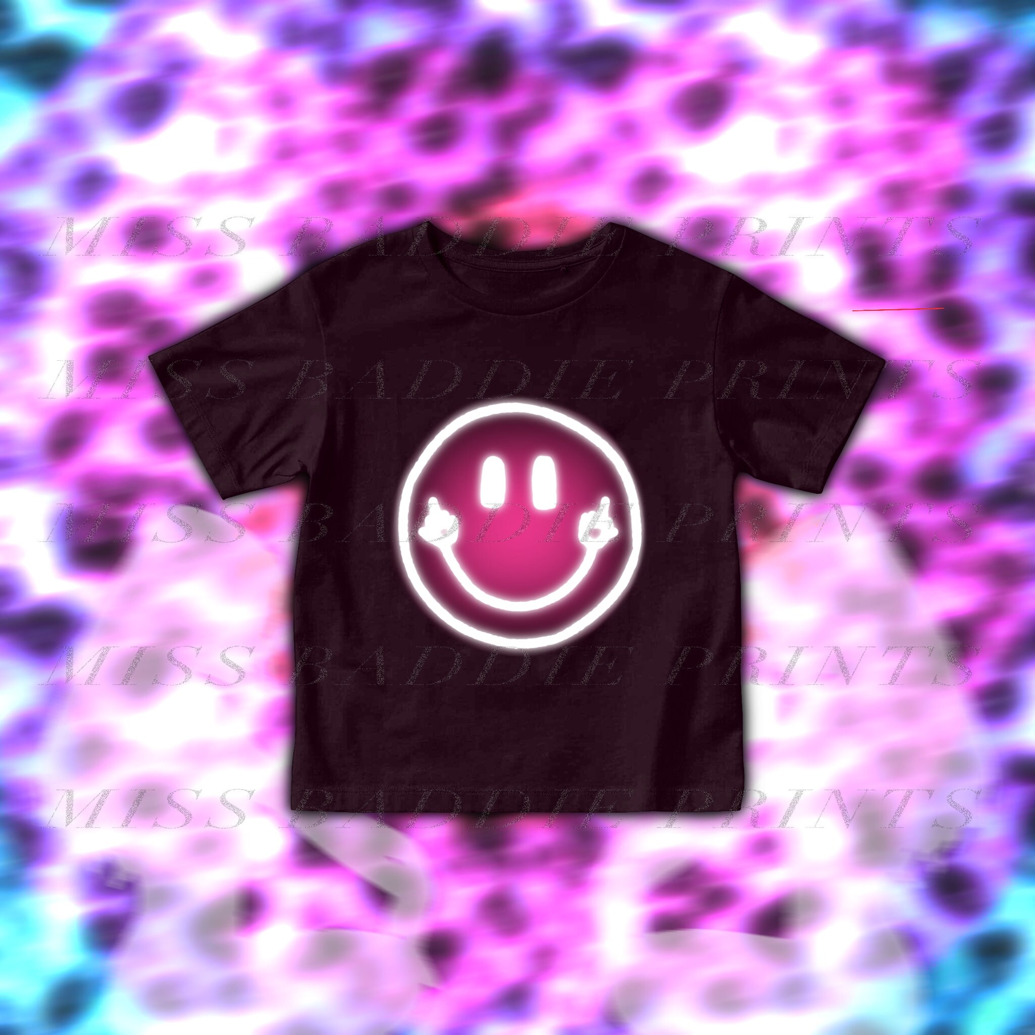Smiley Face Meme Y2K Hippie Glowing Aura Digital Design Handmade T ...