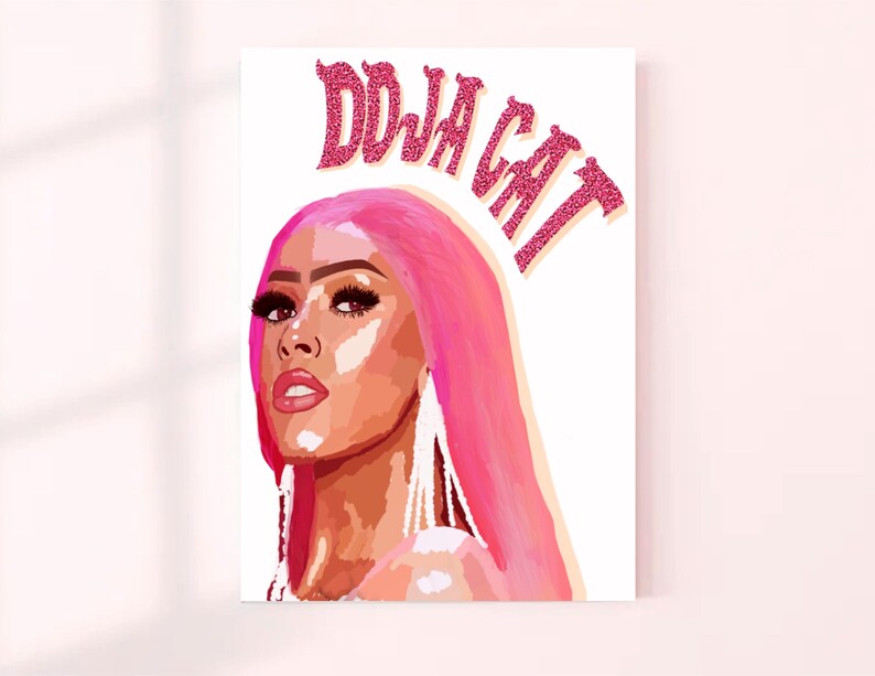 Doja Cat Poster Y2K Digital Art Work Trendy Room Decor for Bedroom ...