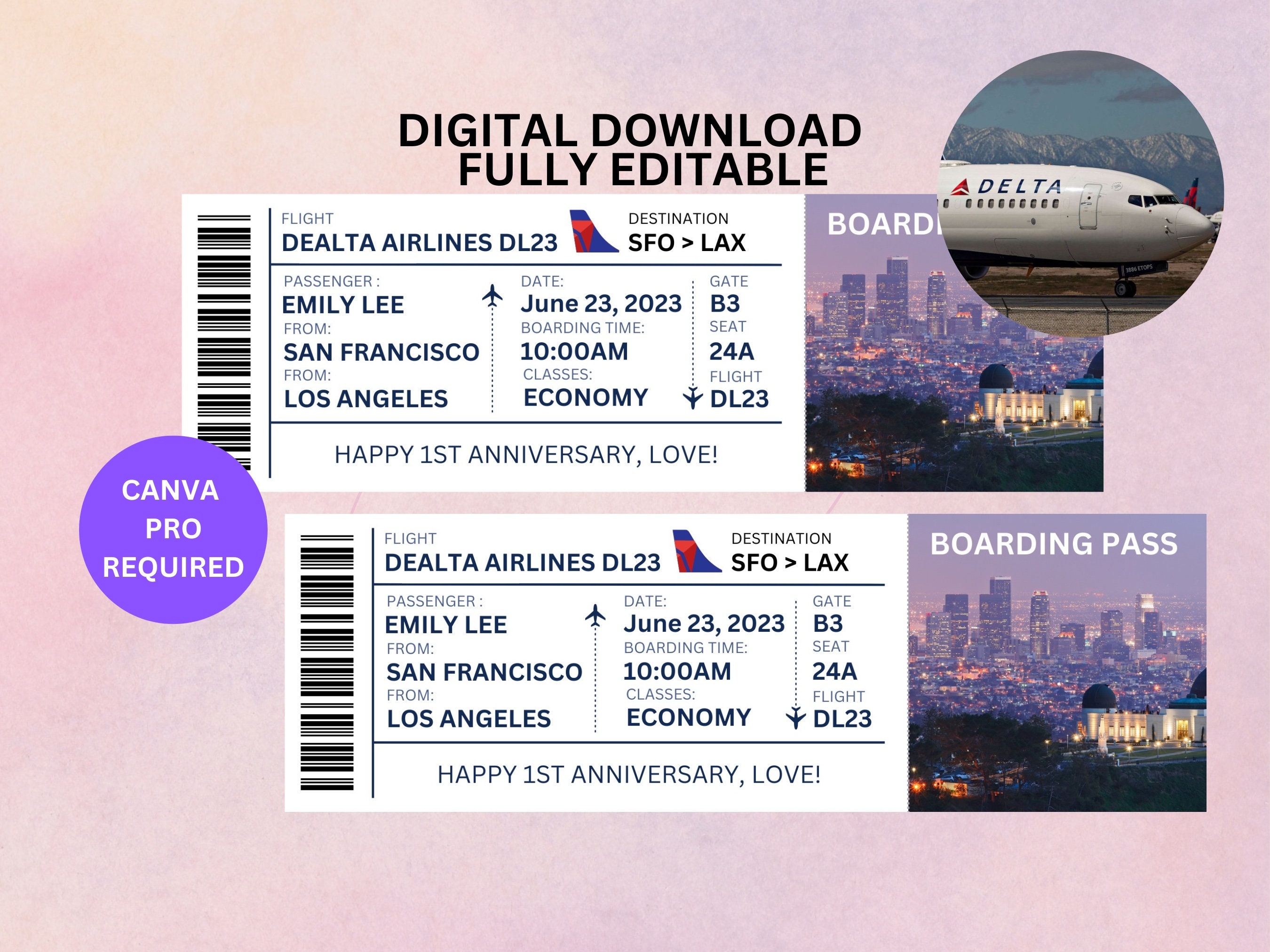 Editable Boarding Pass Ticket Template Surprise Airline Editable Boarding Pass Ticket Template Surprise Airline