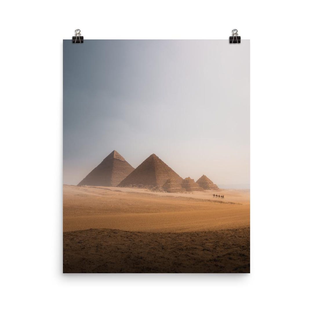 Egypt Pyramids Photo Print | Travel Photography Wall Art | Minimalist ...