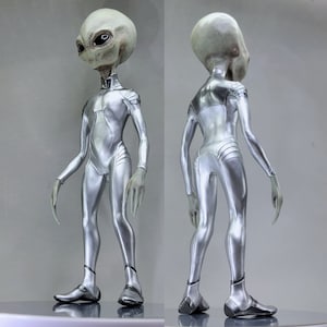 BIG 1/6 Jumpsuit Grey Alien Figure Roswell Area 51 UFO Pilot Model ...