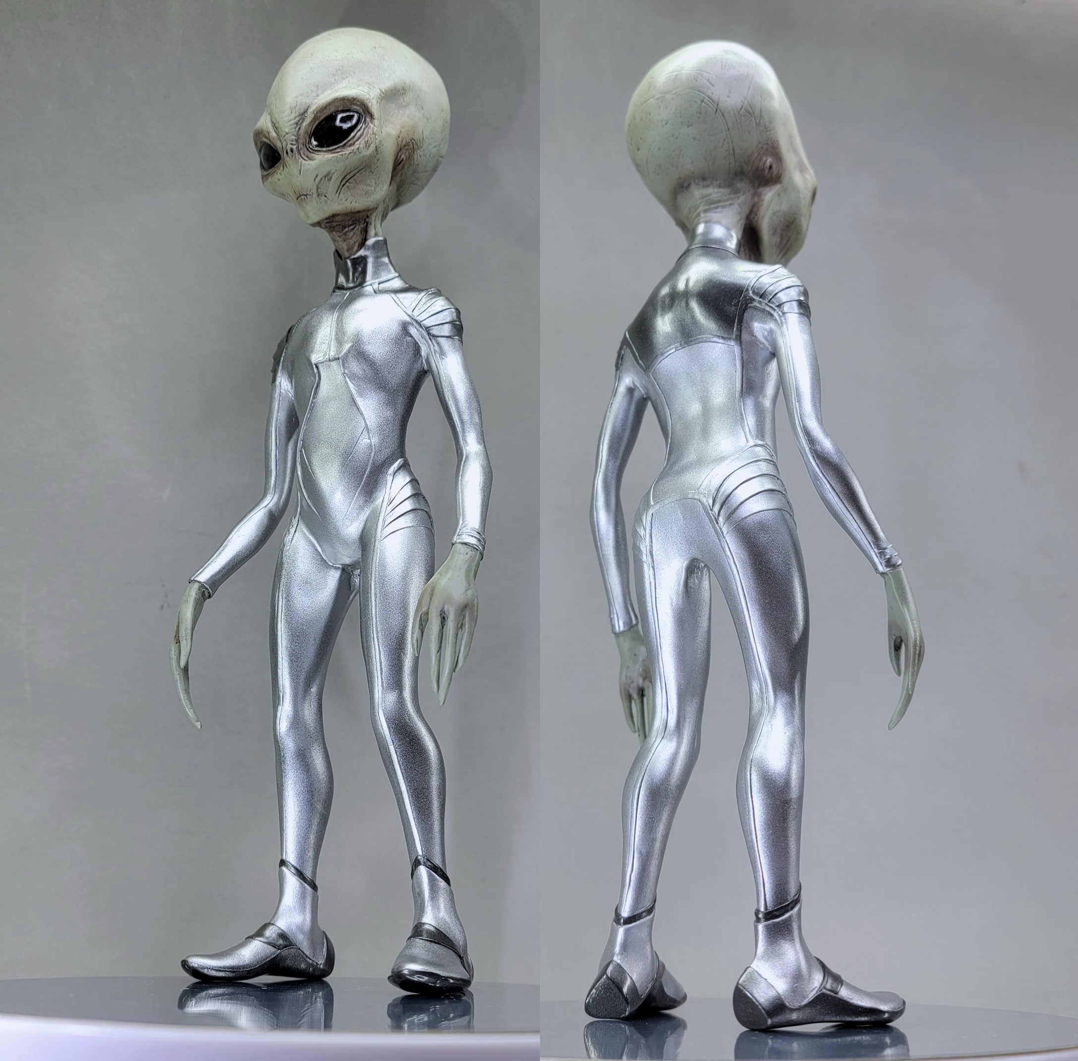BIG 1/6 Jumpsuit Grey Alien Figure Roswell Area 51 UFO Pilot Model ...