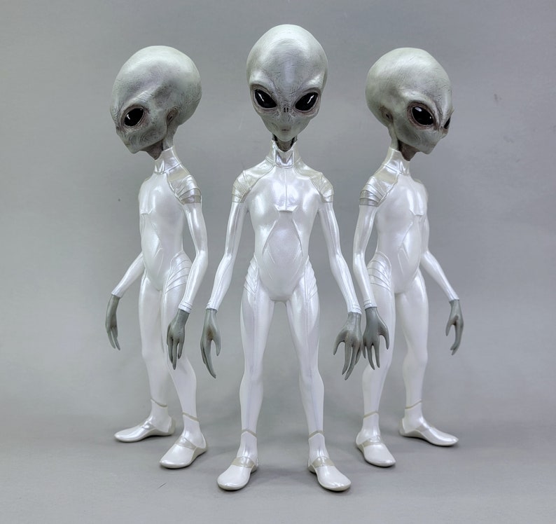 BIG 1/6 Jumpsuit Grey Alien Figure Roswell Area 51 UFO Pilot Model ...