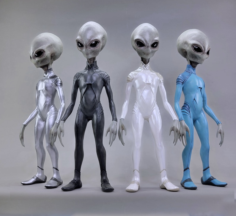BIG 1/6 Jumpsuit Grey Alien Figure Roswell Area 51 UFO Pilot Model ...