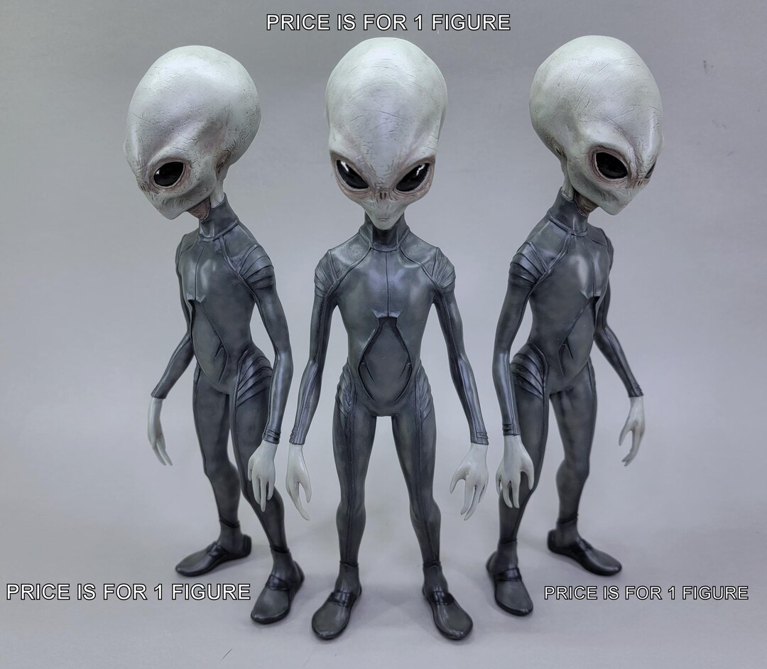 Dirt Black 1/6 Grey Alien Figure Roswell Area 51 UFO Pilot Model Retro ...