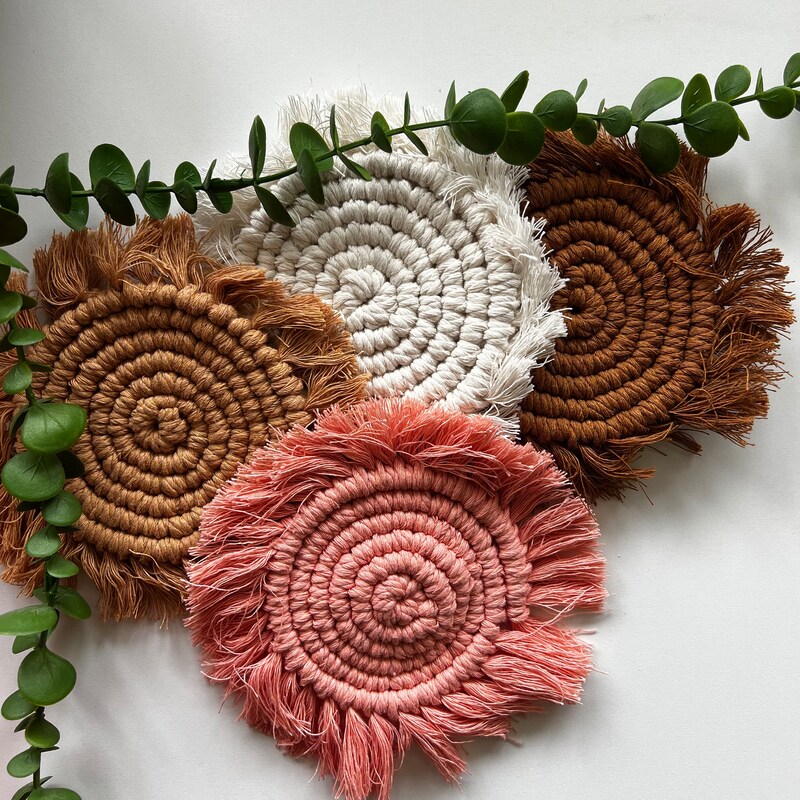 Macrame Coasters - Etsy