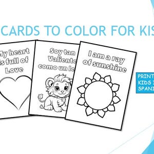 Tarjetas De Afirmación Para Colorear Para Niños/ Positive Affirmation ...