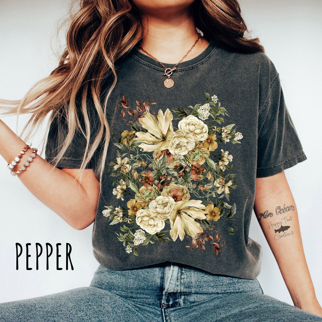 Spring Blossoms Shirt, Flower Shirt, Nature Shirt, Cottagecore Tshirt ...