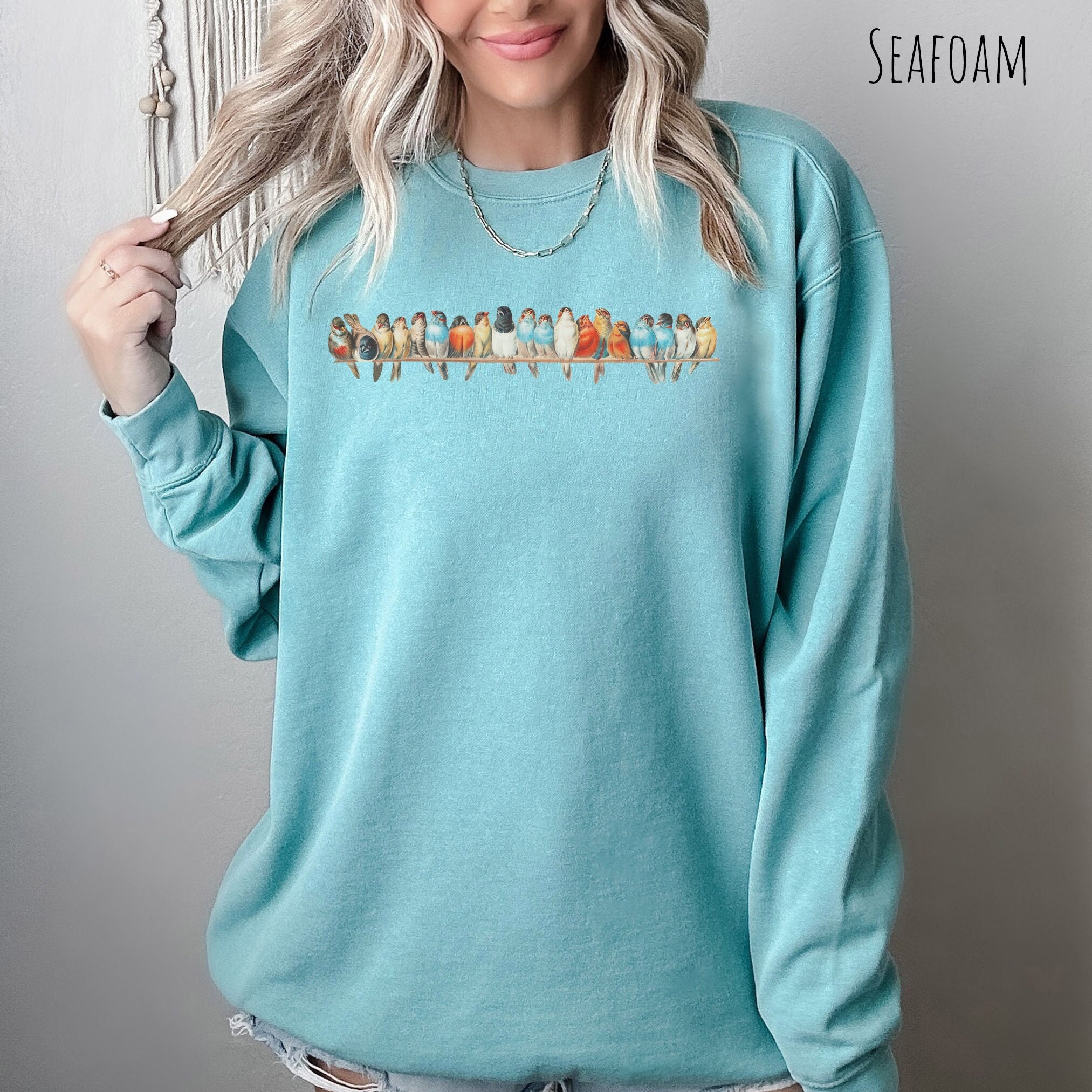 Birds of a Feather Cottagecore Sweatshirt, Soft & Cozy Oversized ...
