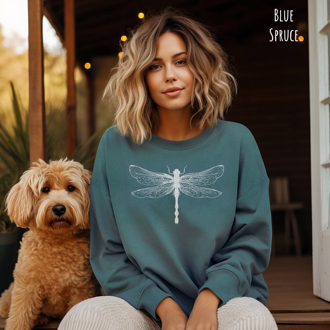 Dragonfly Shirt, Comfort Colors Fairy Core Sweatshirt, Grandma Gift ...