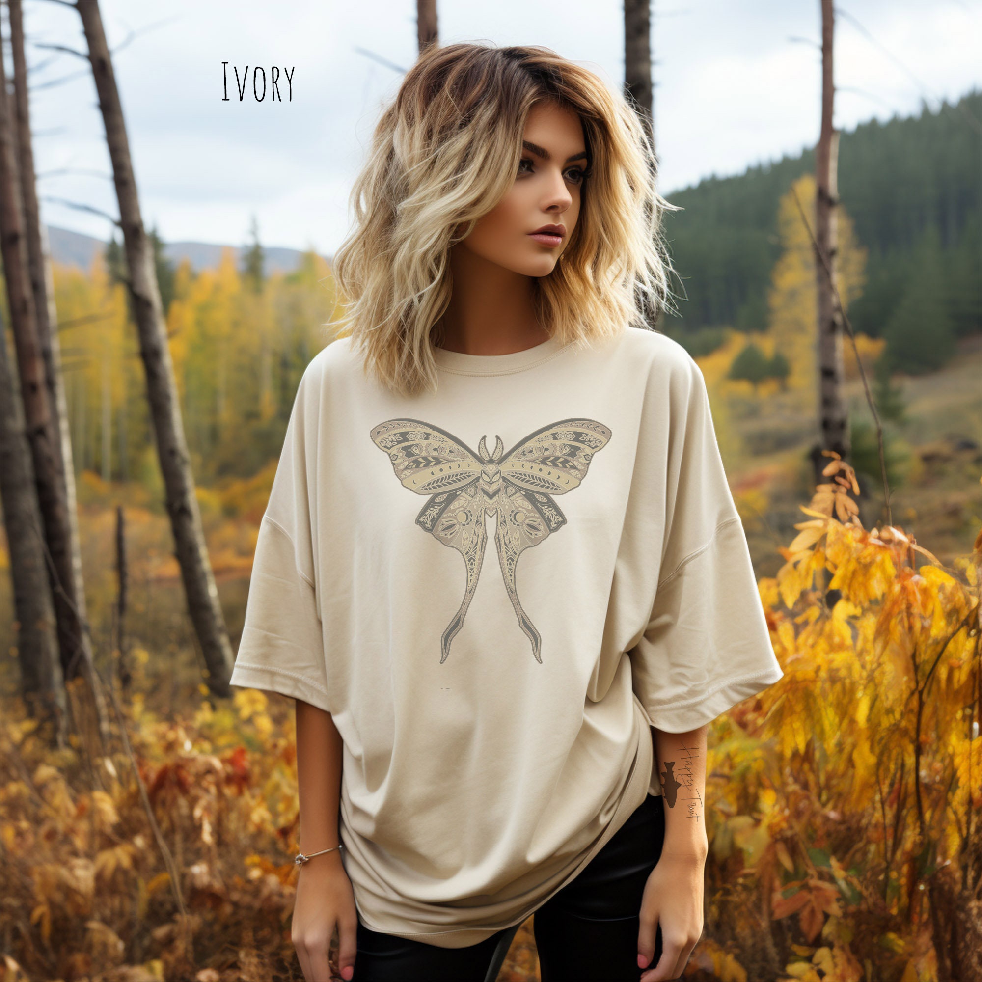 Shades of Moths Luna Moth Shirt Mystical Fairy Core Butterfly Clothing ...