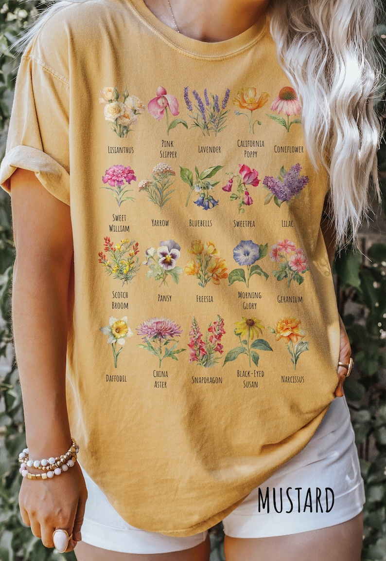Vintage Floral Shirt, Cottage Core Aesthetic Nature Tshirt, Comfort ...