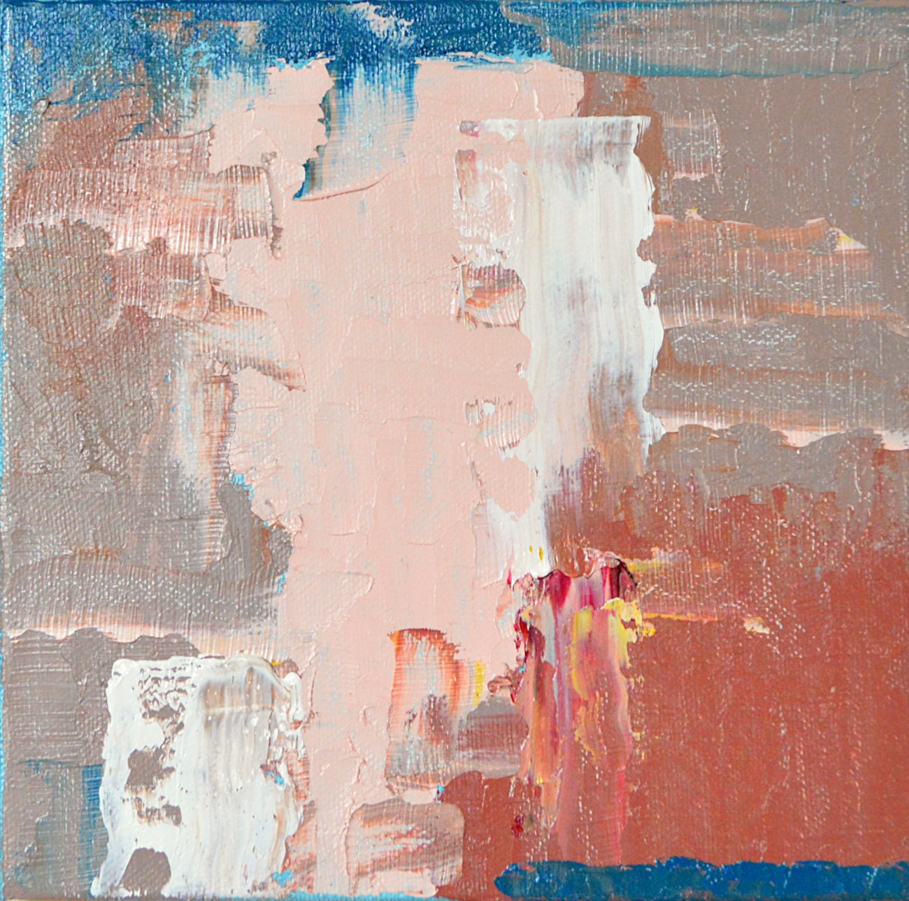 Original Small Abstract Painting, Framed Textured Painting on Canvas ...