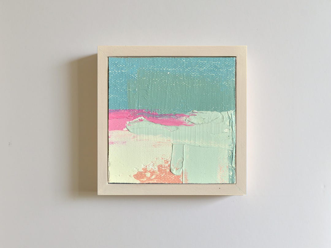 Original Miniature Abstract Oil Painting on Canvas Board – Wall Art in ...