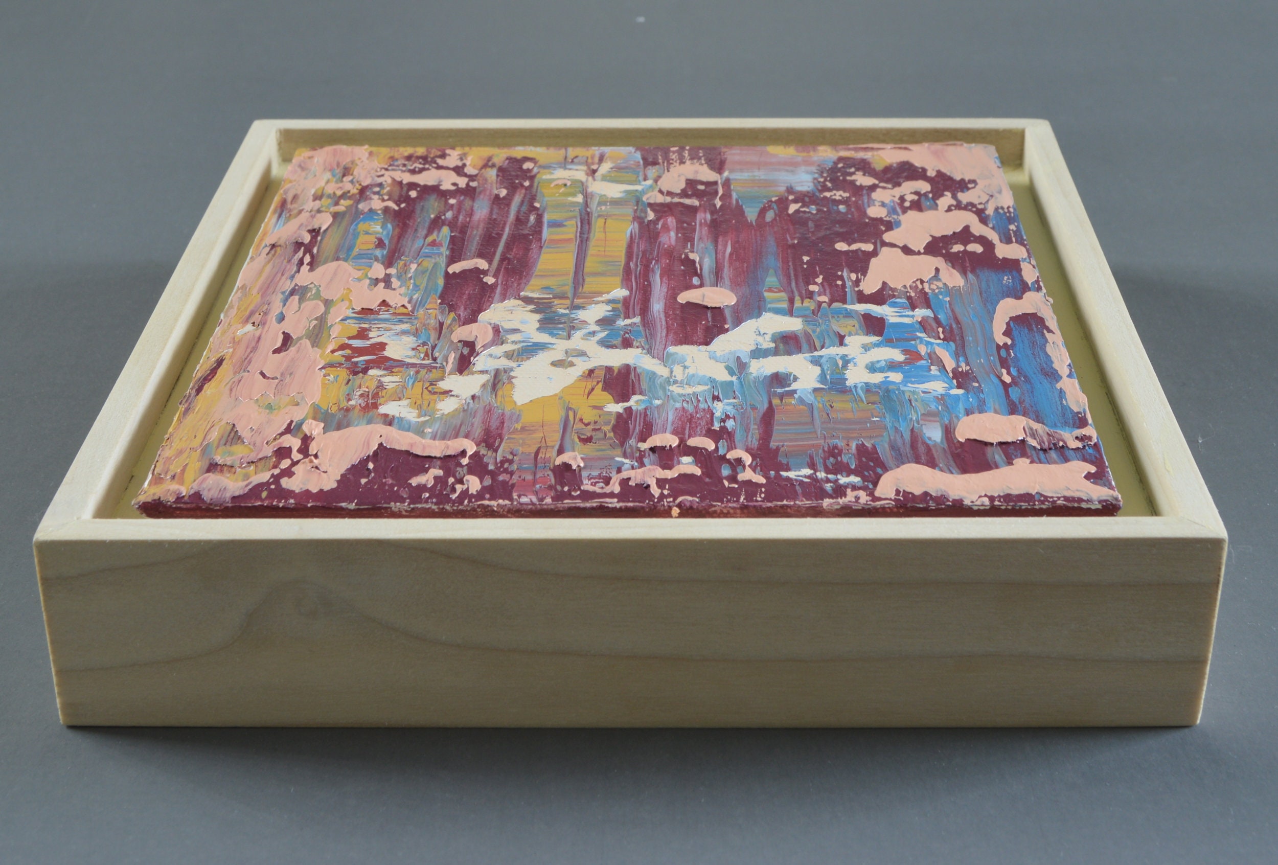Original Small Abstract Painting Framed Textured Painting on - Etsy