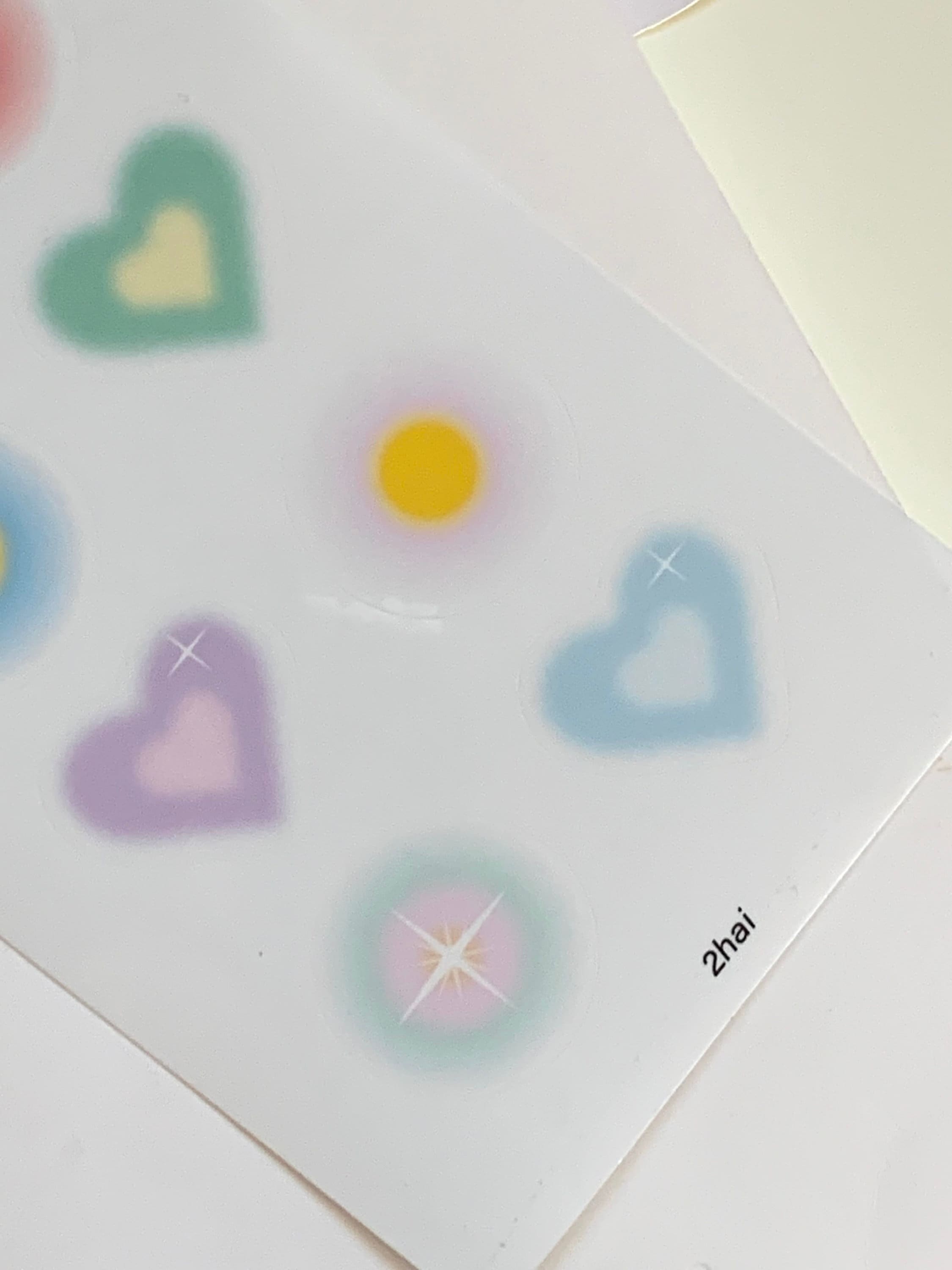 Large Aura Label Heart Stickers Vol. 2 - Etsy UK