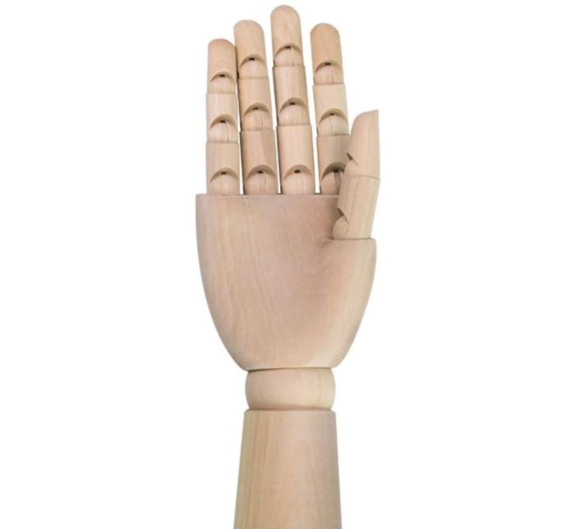 Articulated Wooden Right Hand Model – 12" Flexible Artist Manikin for ...
