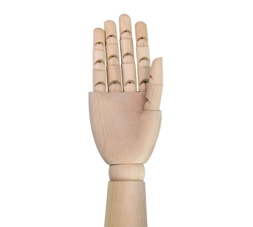 Articulated Wooden Right Hand Model – 12" Flexible Artist Manikin for ...