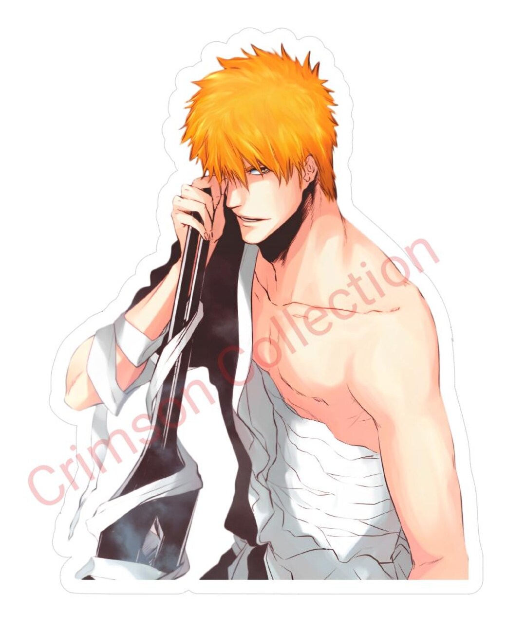 Bleach Ichigo Sexy Husbando Weatherproof Vinyl 6 Anime Sticker Car ...
