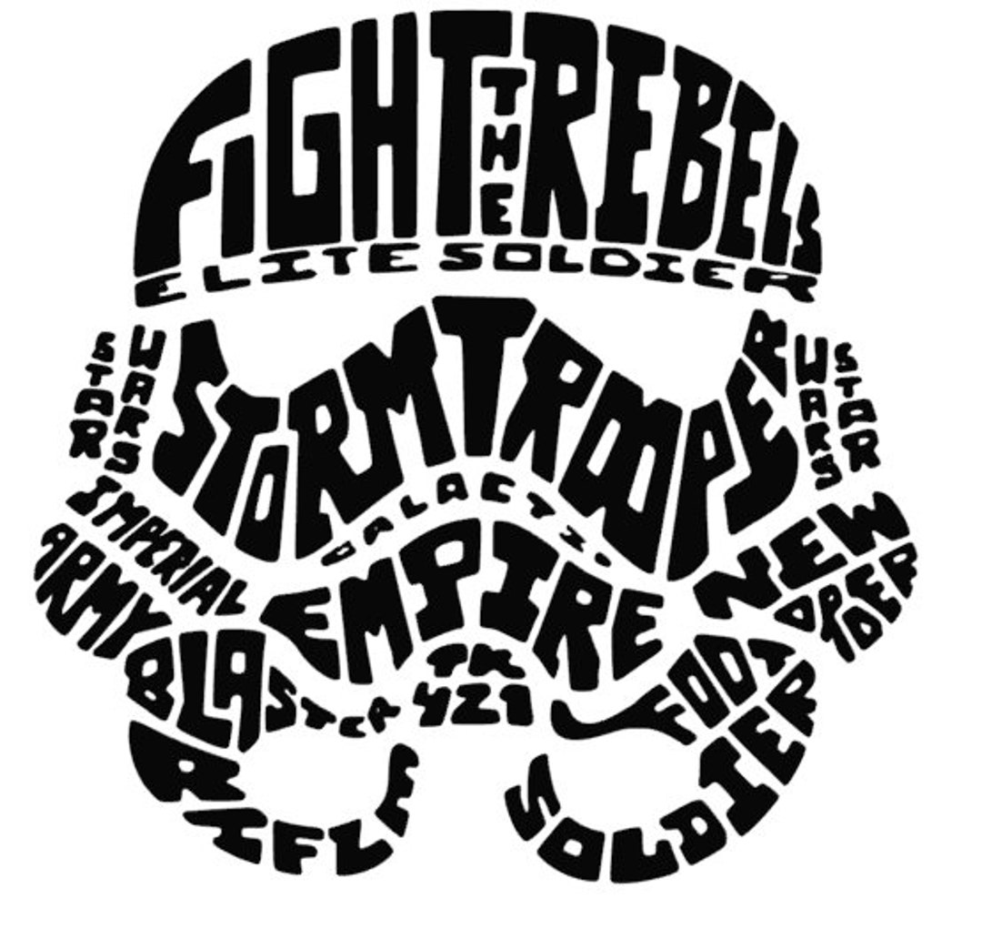 Plotter Svg Cricut Star Wars Stormtrooper Text Template - Etsy