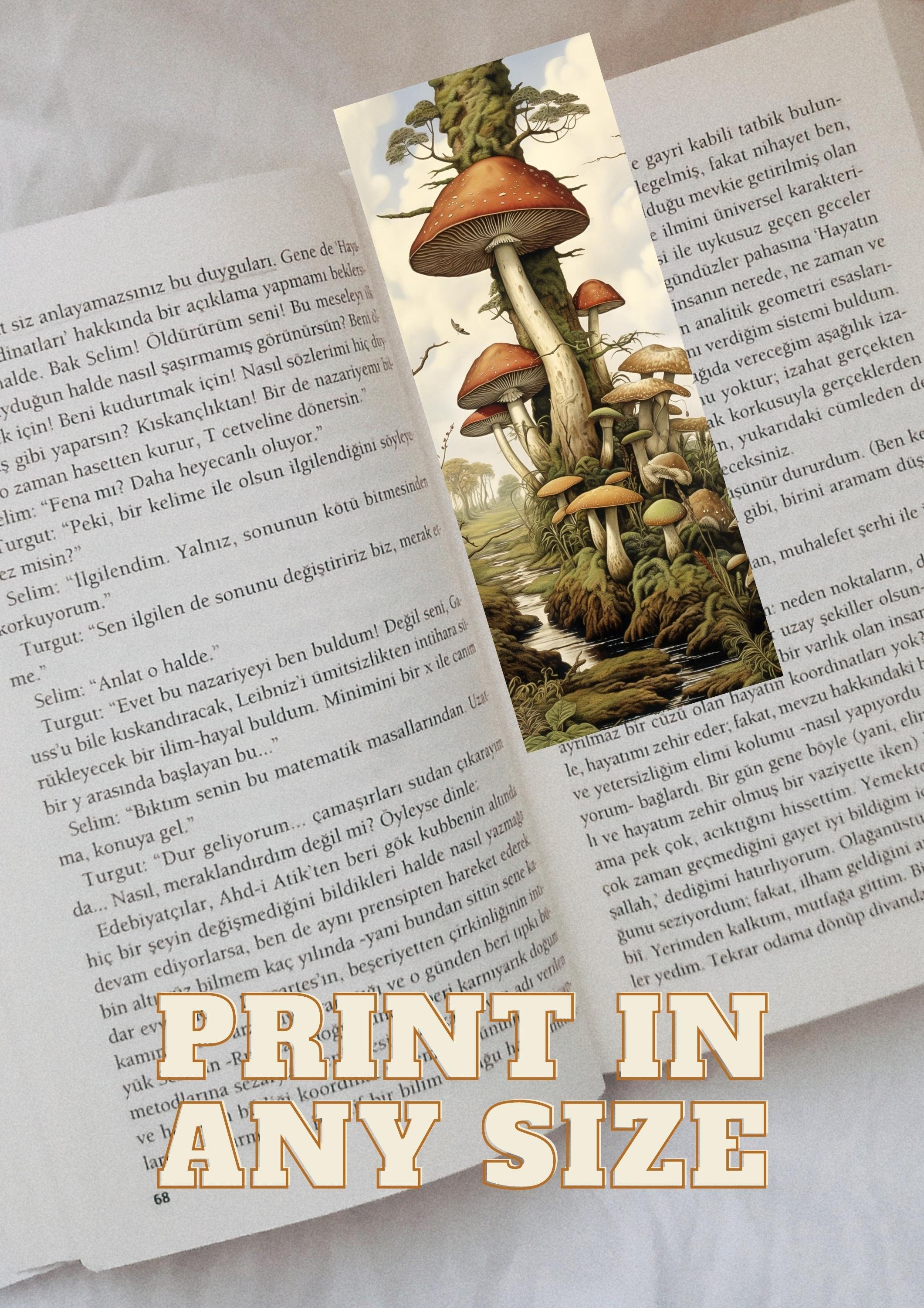 15 Mushroom Art Bookmarks Marque Page Instant Print - Etsy