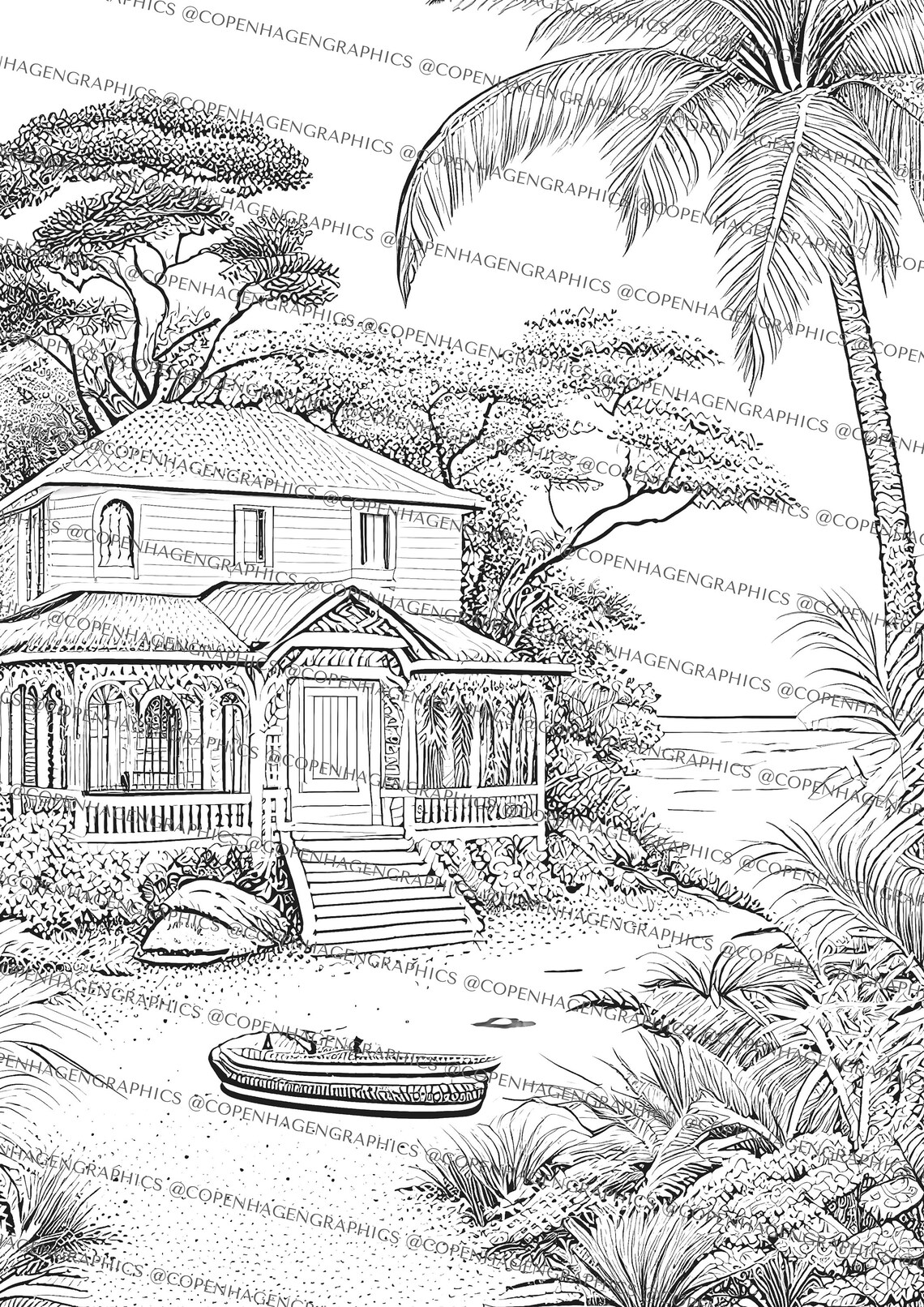 Coloring Book 34 Cabin & Homes Adult Coloring Book coloring Book Pdf ...