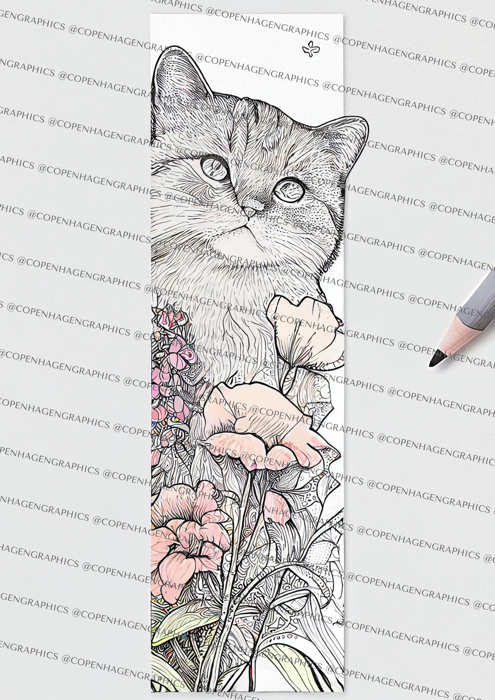 Cat Bookmark Marque Page 12 Cat Bookmarks instant Download Cute ...