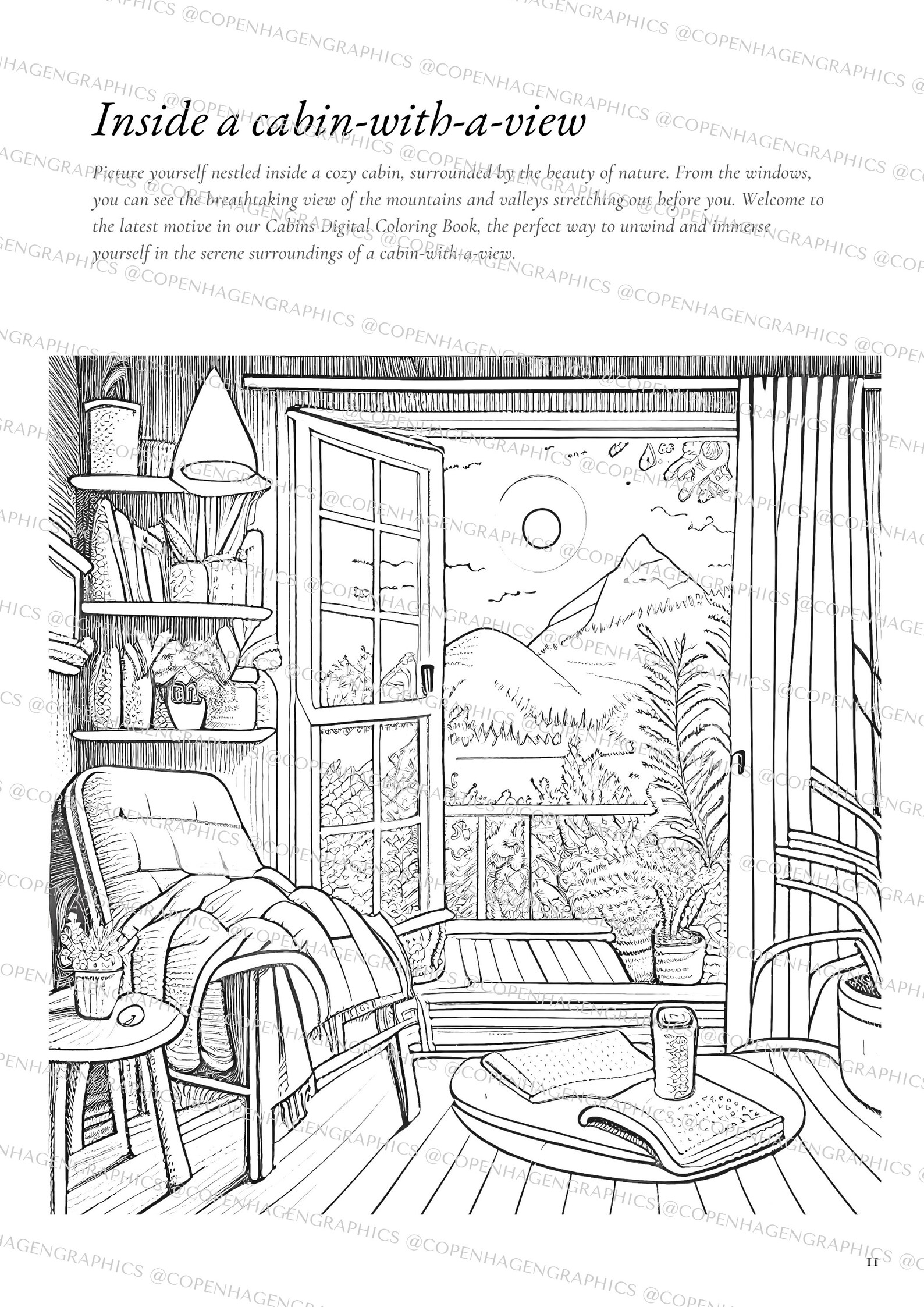 Coloring Book 18 Dreamy Cabins Adult Coloring Book coloring Book Pdf ...