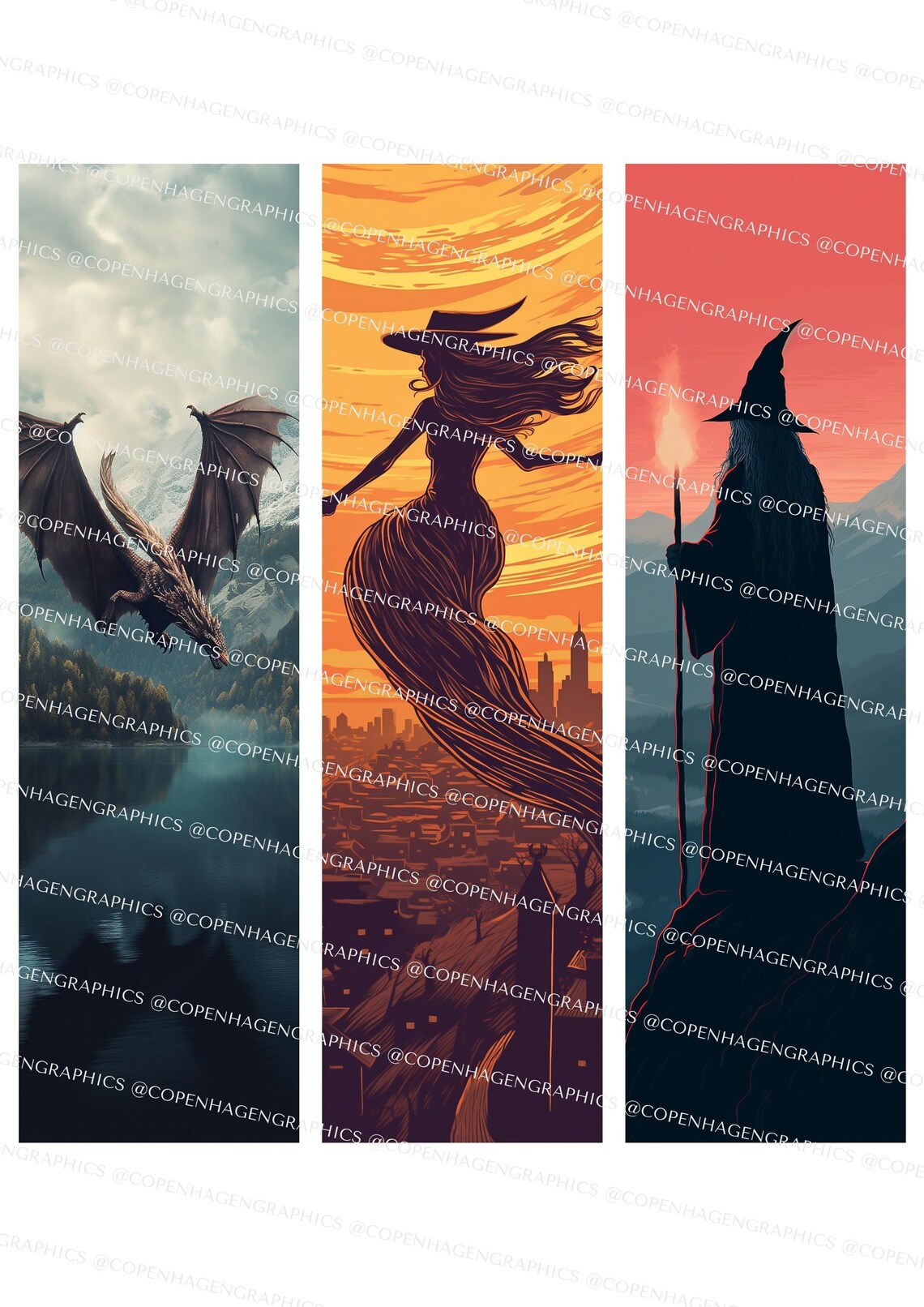 16 Magical Bookmarks Marque Page, Instant Download, Bookmark Bundle ...