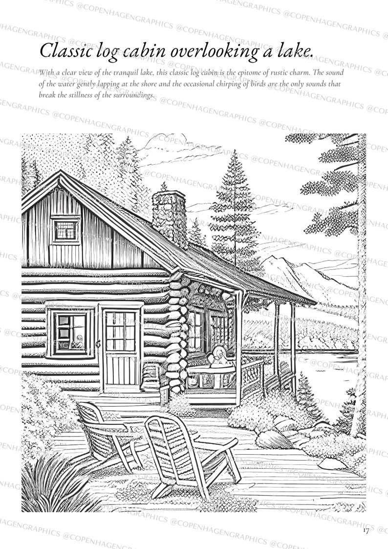 Coloring Book 18 Dreamy Cabins Adult Coloring Book coloring Book Pdf ...