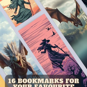 16 Magical Bookmarks Marque Page, Instant Download, Bookmark Bundle ...