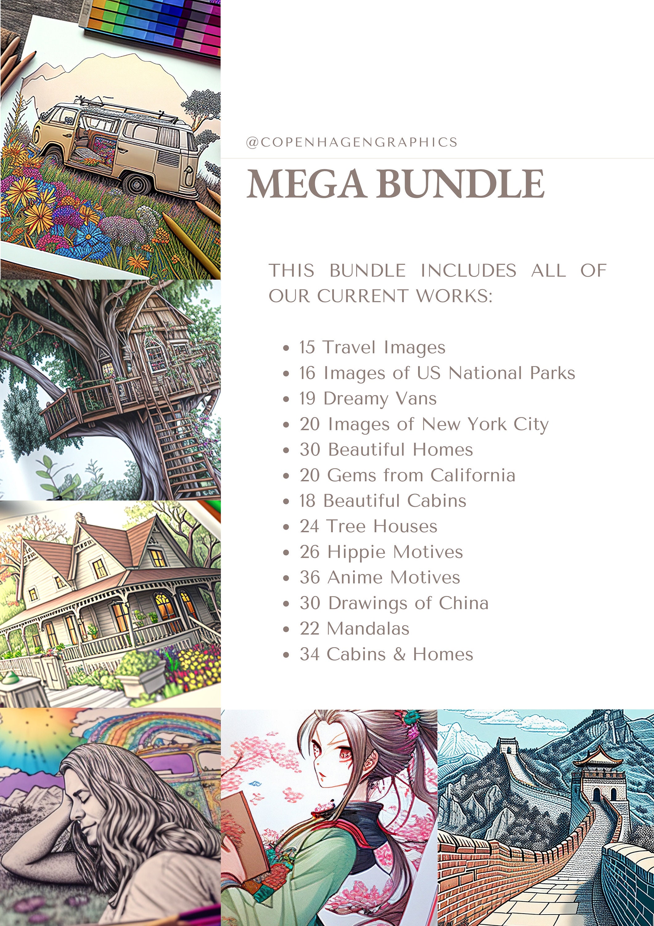 Coloring Book Bundle 300 Pics Adult Coloring Book coloring Book Pdf ...